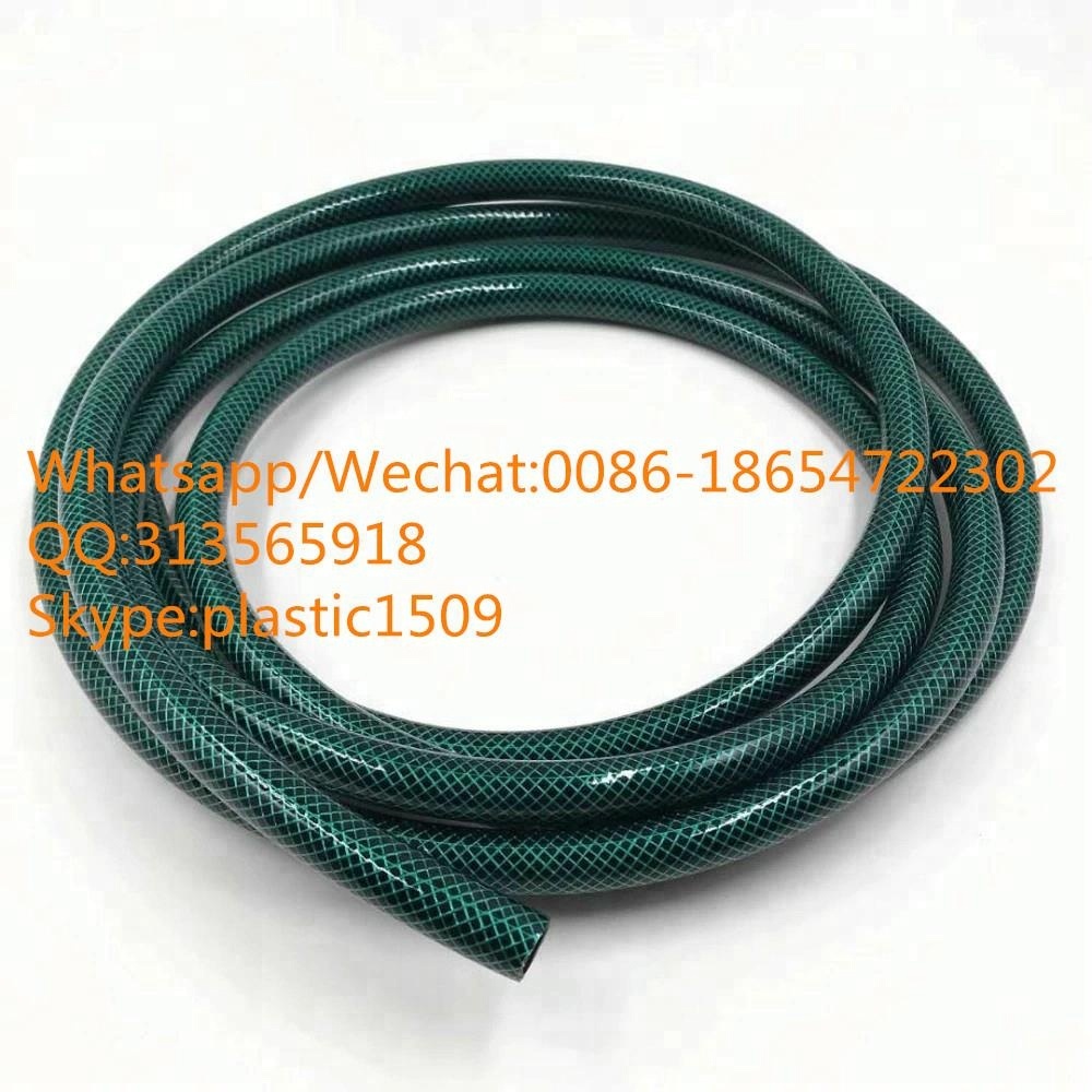 Color pvc garden hose with plastic fittings